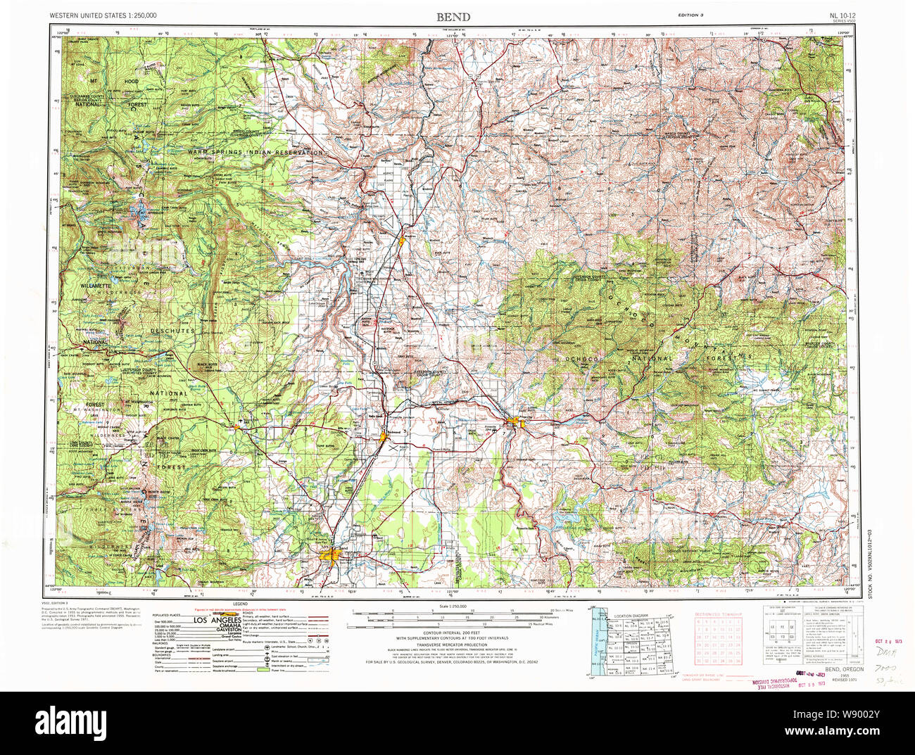 Bend oregon map hi-res stock photography and images - Alamy
