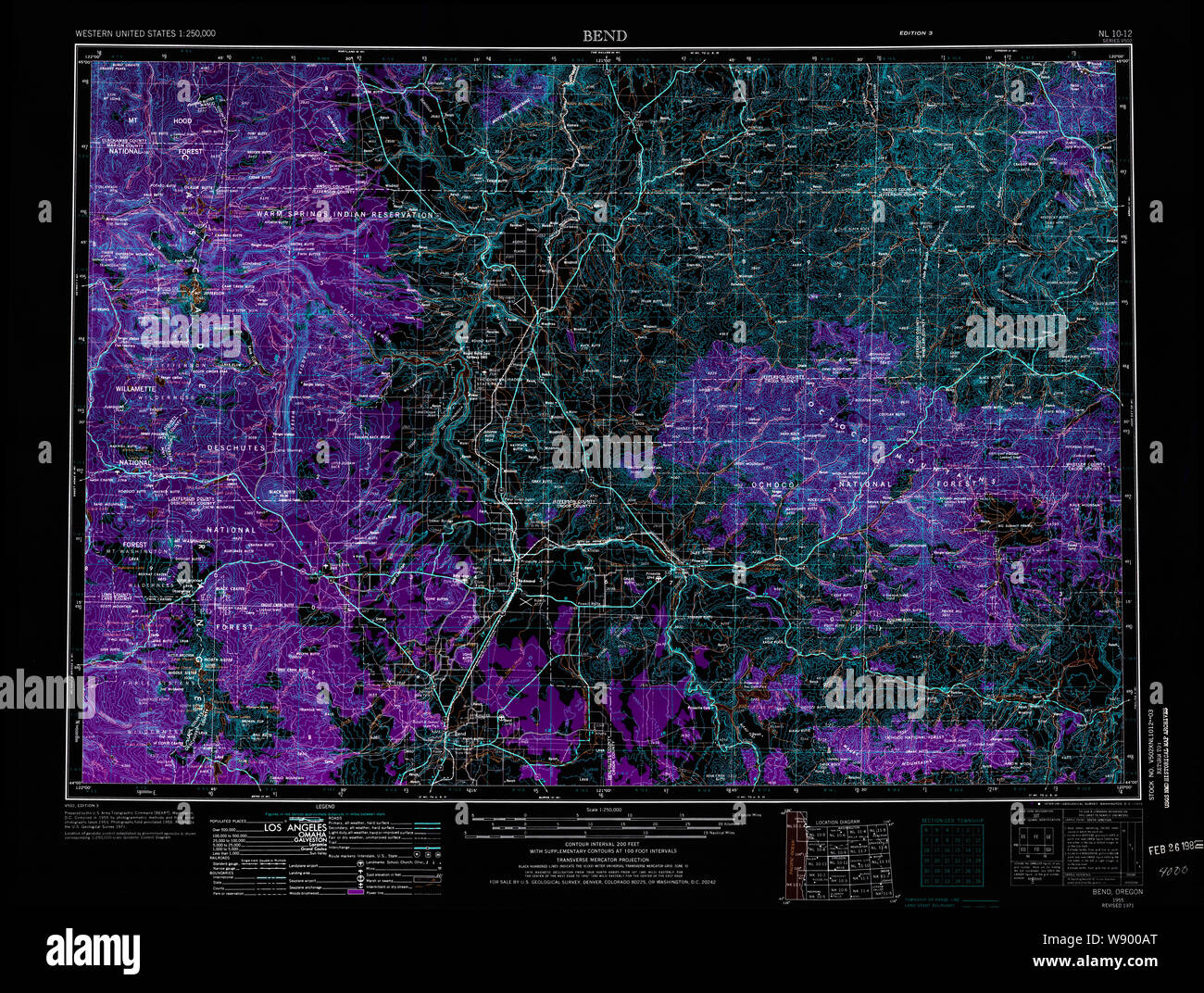 Bend oregon map hi-res stock photography and images - Alamy