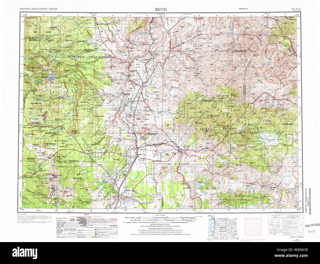 Bend oregon map hi-res stock photography and images - Alamy