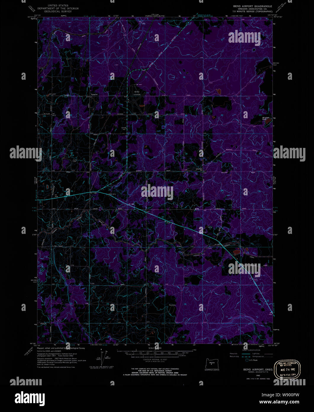 Oregon airport map hi-res stock photography and images - Alamy