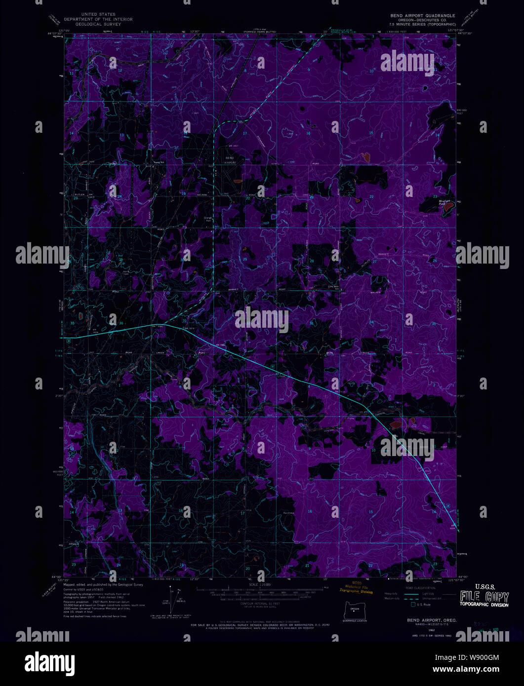 Map of bend oregon hi-res stock photography and images - Alamy