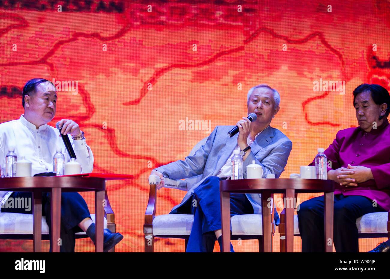 (From left) Chinese writer Mo Yan, the winner of the 2012 Nobel Prize ...