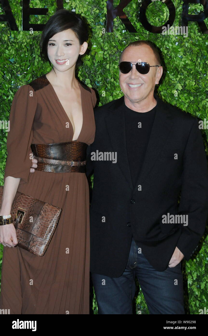 Taiwanese model and actress Lin Chi-ling, left, poses with American ...