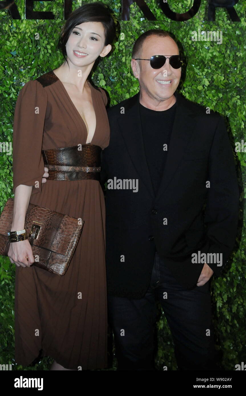 Taiwanese model and actress Lin Chi-ling, left, poses with American ...