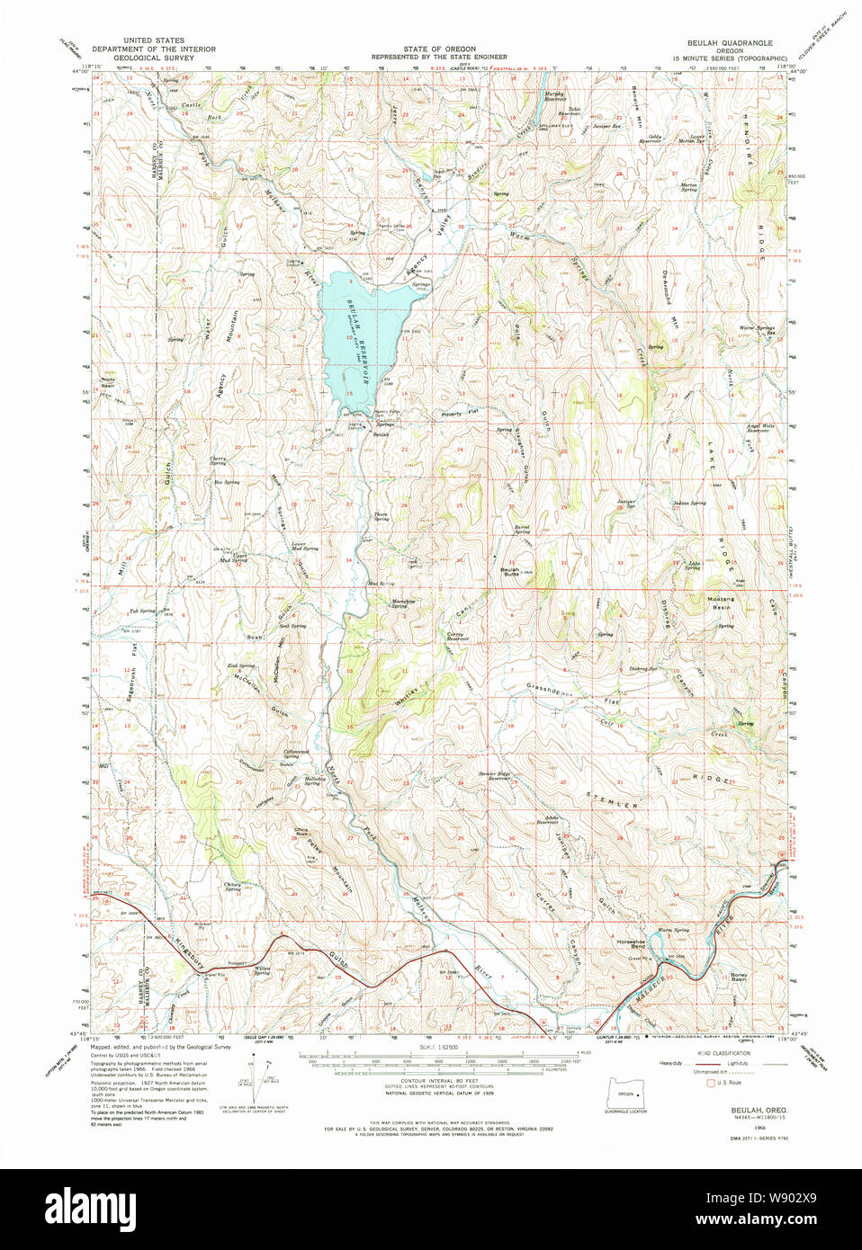 Map of beulah hi-res stock photography and images - Alamy