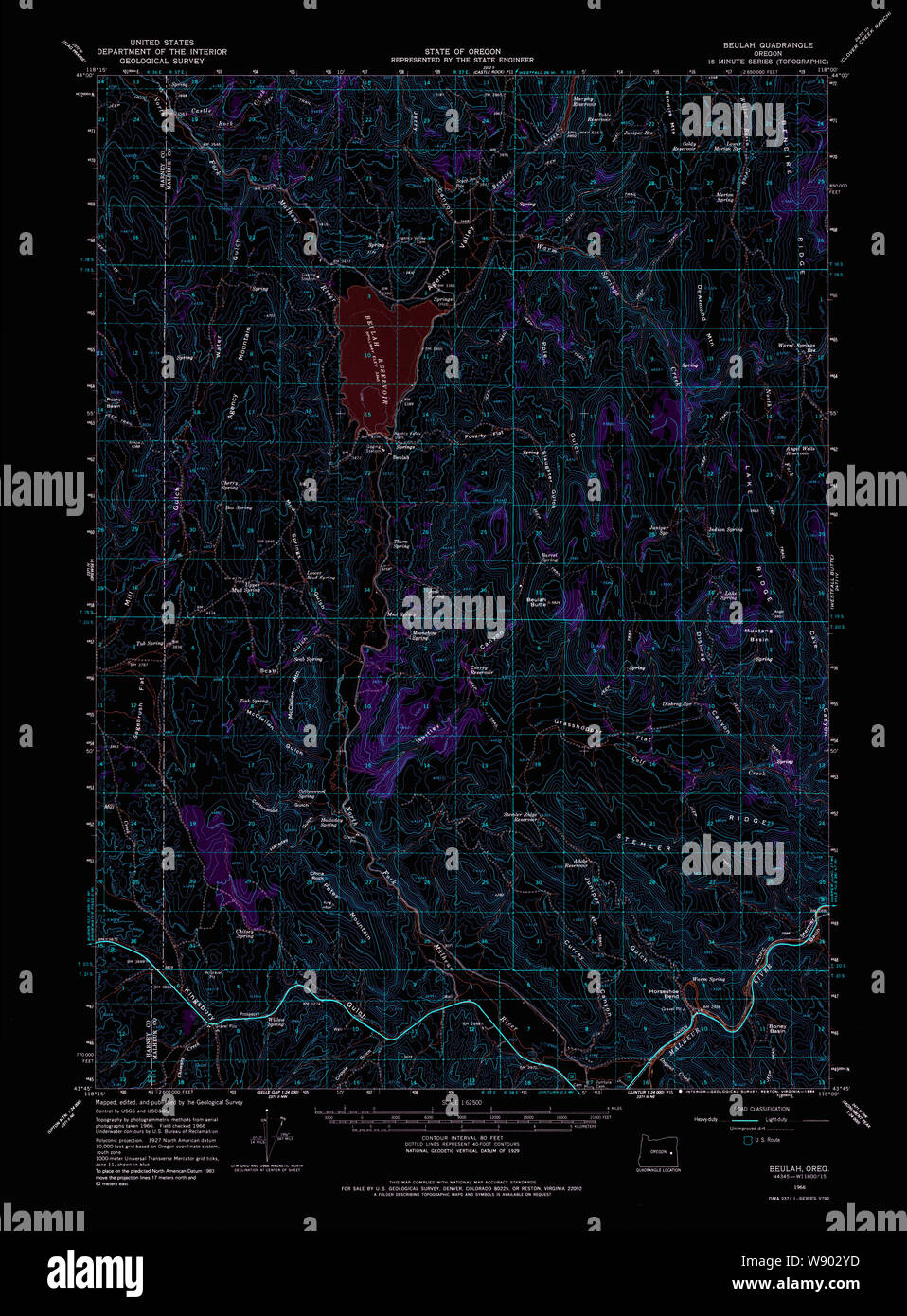 Map of beulah hi-res stock photography and images - Alamy
