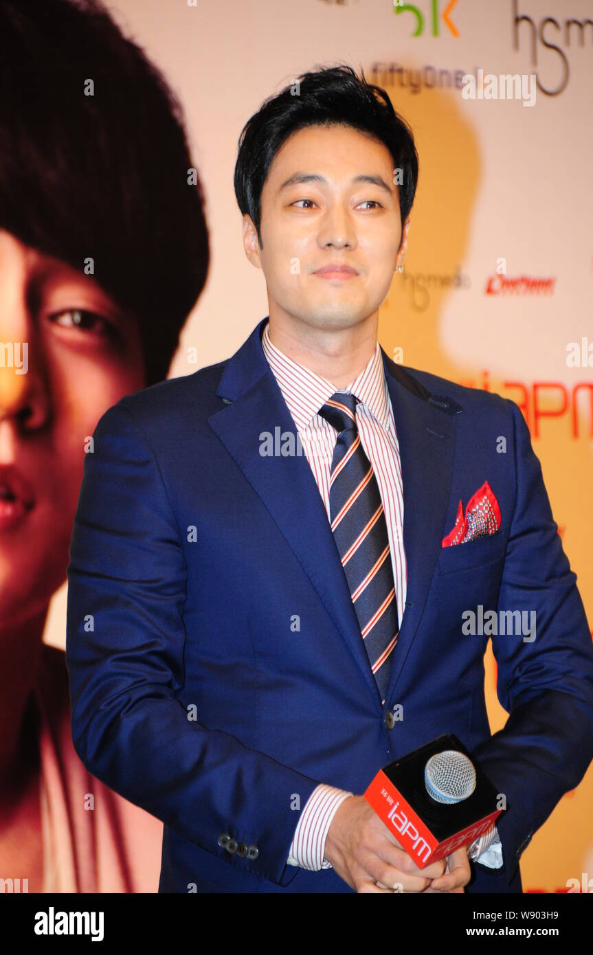 South Korean actor So Ji-Sub poses during a fan meeting event in ...