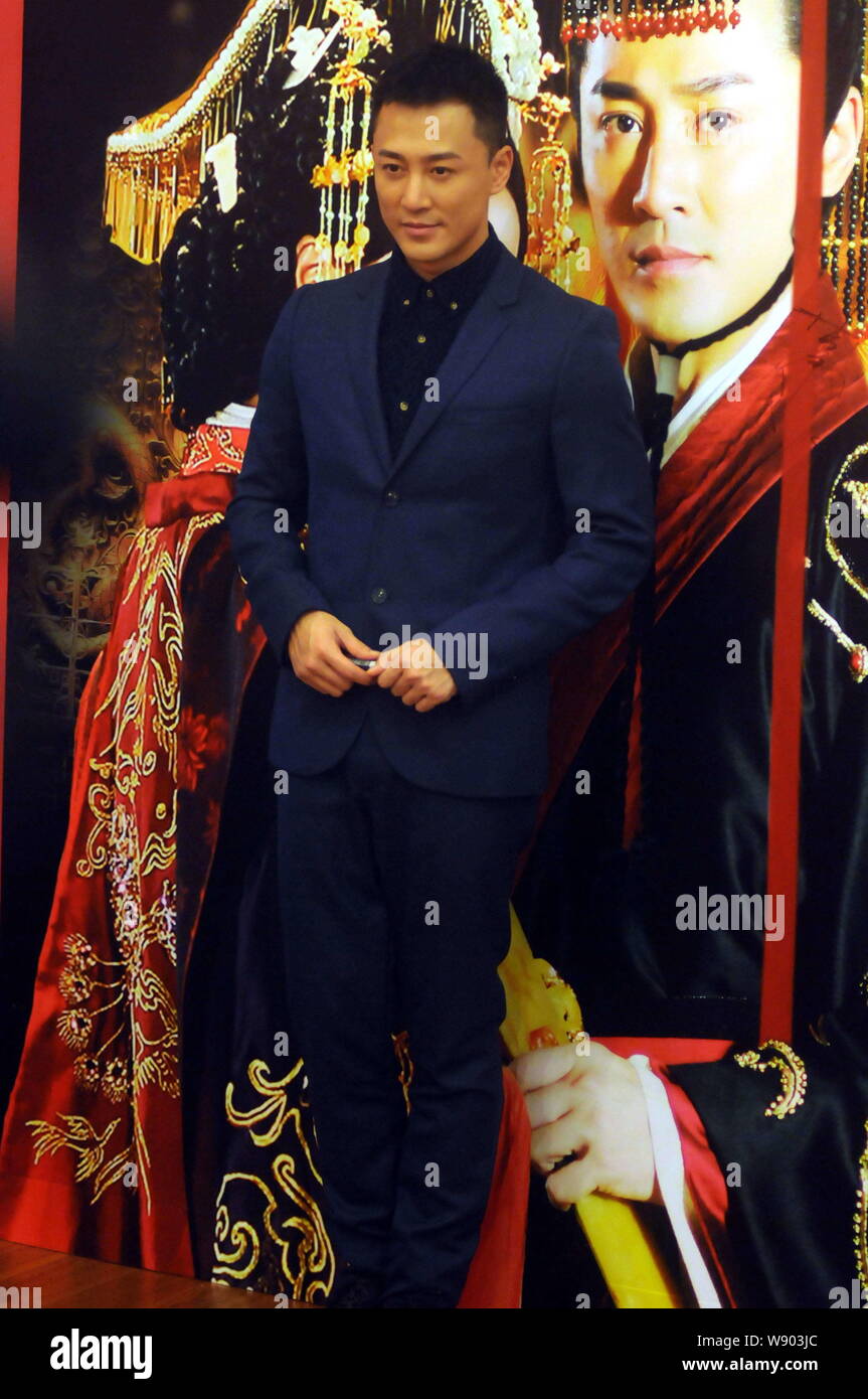 Hong Kong actor Raymond Lam poses during a press conference for his new ...