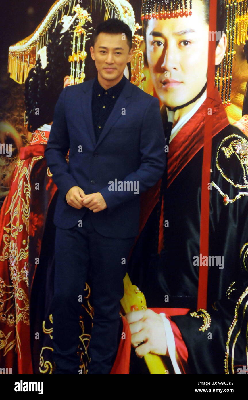 Hong Kong actor Raymond Lam poses during a press conference for his new ...