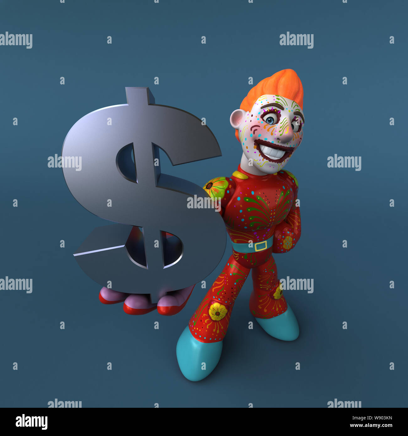 Mexican hero - 3D Illustration Stock Photo - Alamy