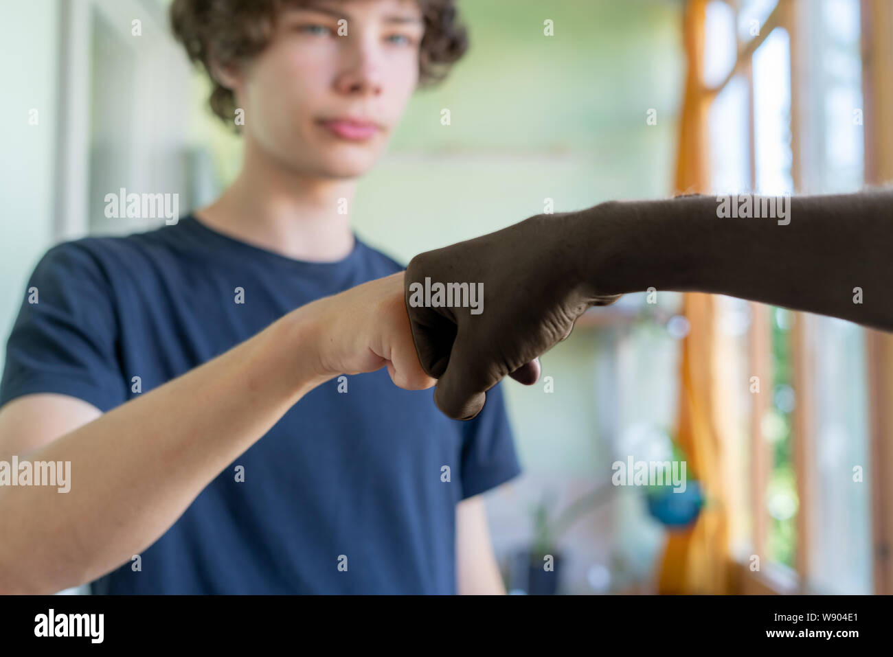 black and white people hands conncetion and unity concept Stock Photo ...