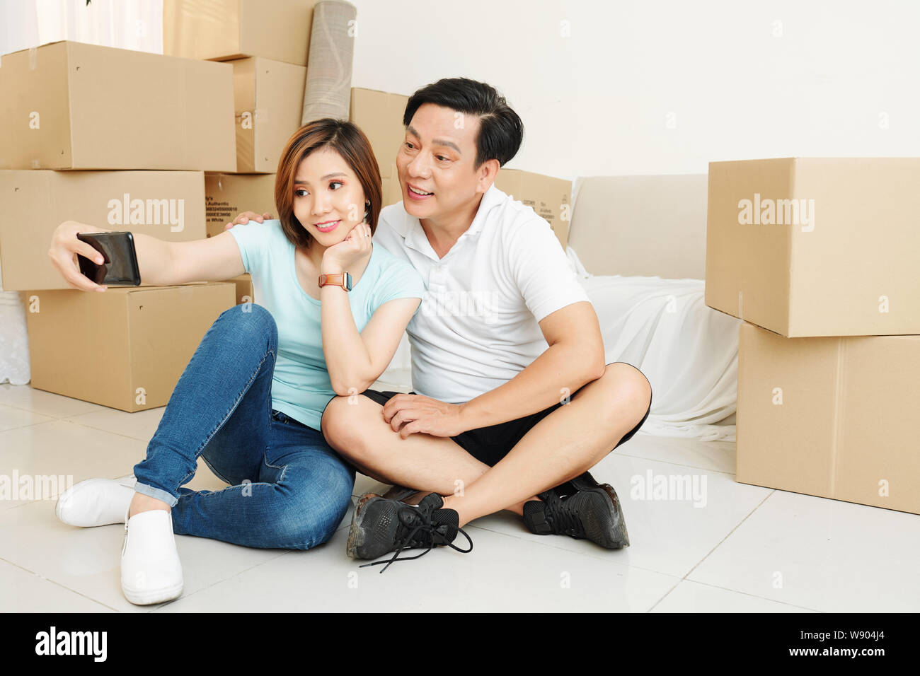 First selfie hi-res stock photography and images - Alamy