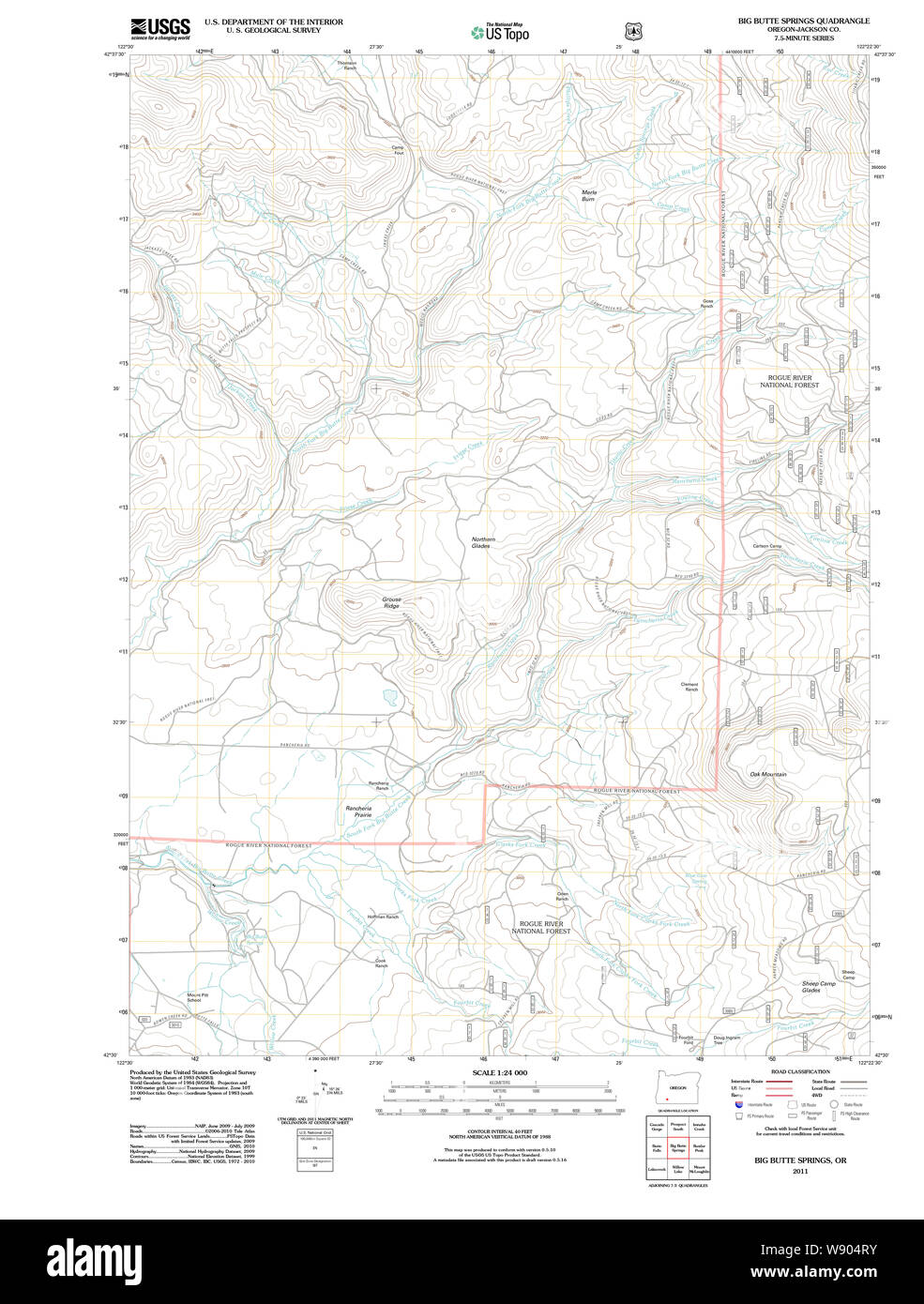Map of big springs hi-res stock photography and images - Alamy