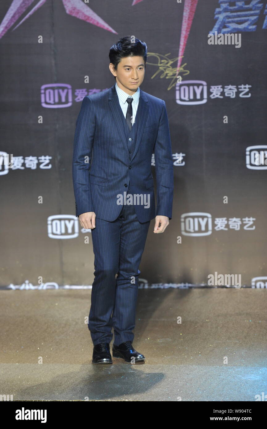 Taiwanese actor Nicky Wu poses during a fashion event by iQIYI in ...