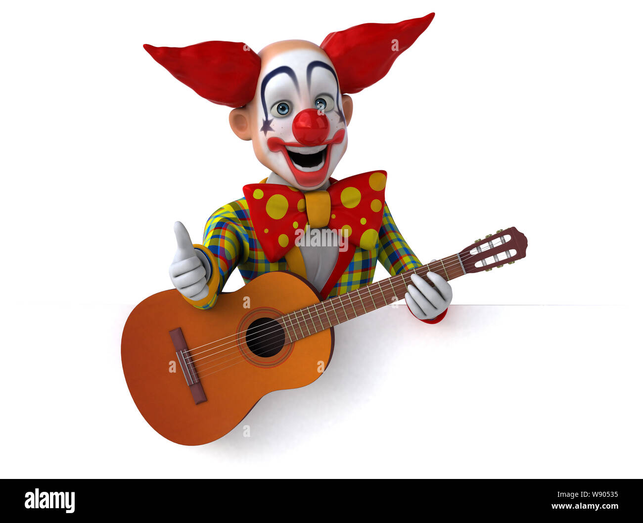 Fun clown - 3D Illustration Stock Photo - Alamy