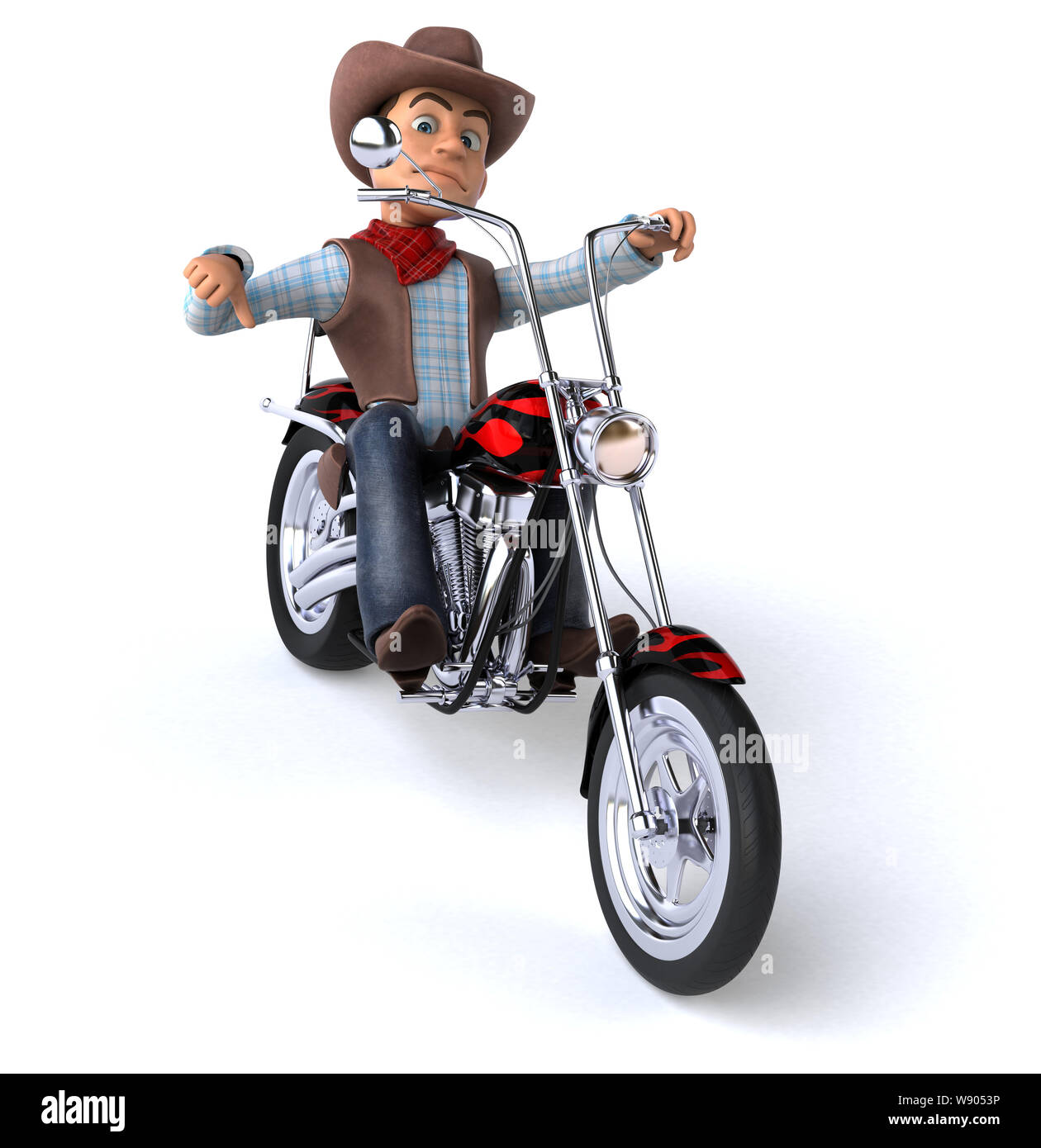Fun Cowboy - 3D Illustration Stock Photo - Alamy
