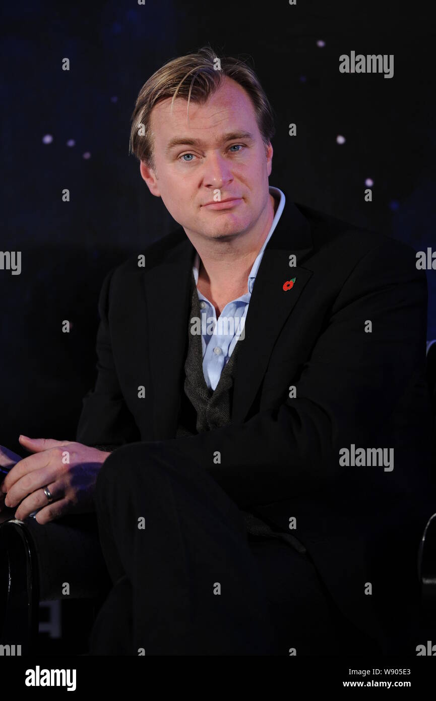 British film director Christopher Nolan attends a press conference for ...
