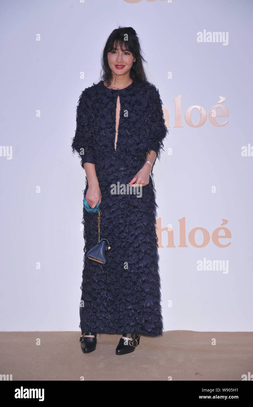 Chinese actress Chen Ran poses during the Chloe 2015 Spring/Summer ...