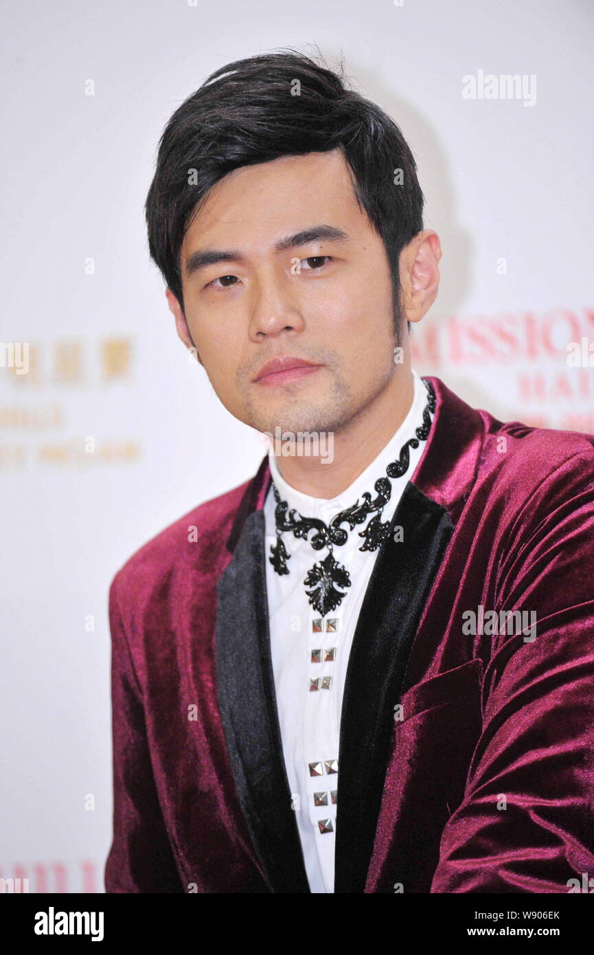 Taiwanese singer and actor Jay Chou poses at a press conference for the ...