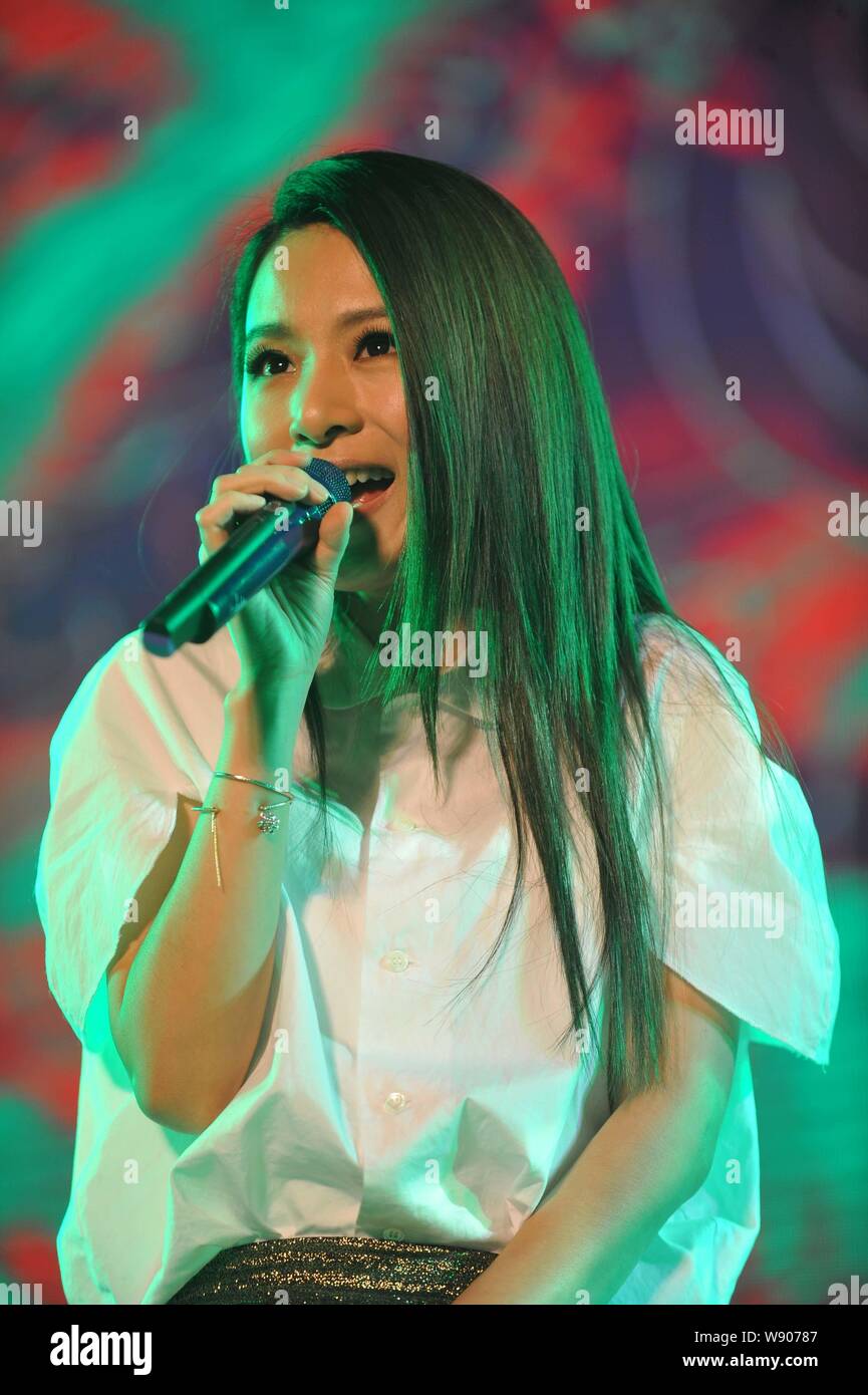 Taiwanese singer Hebe Tien Fu-chen of pop girl group S.H.E performs ...