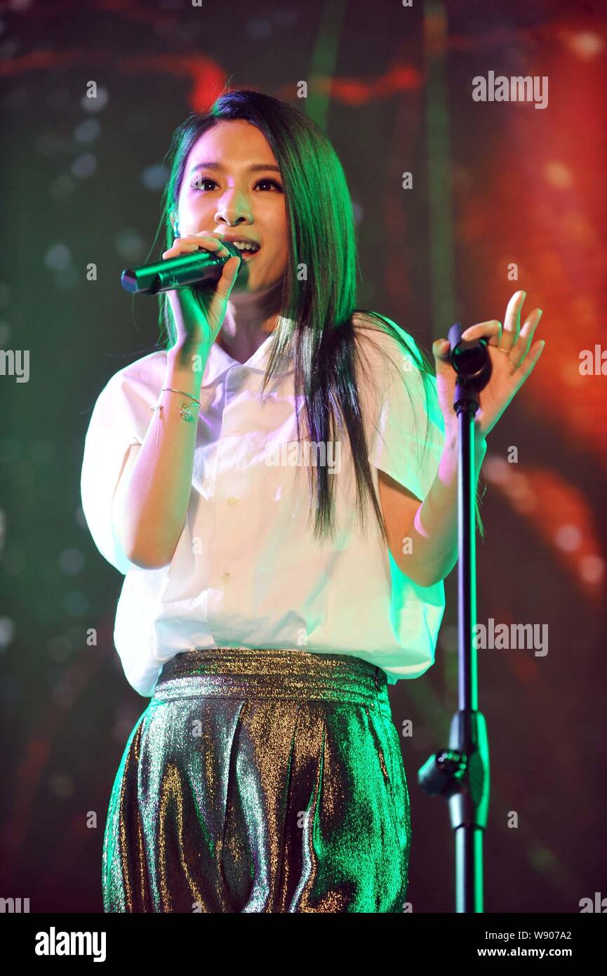 Taiwanese singer Hebe Tien Fu-chen of pop girl group S.H.E performs ...