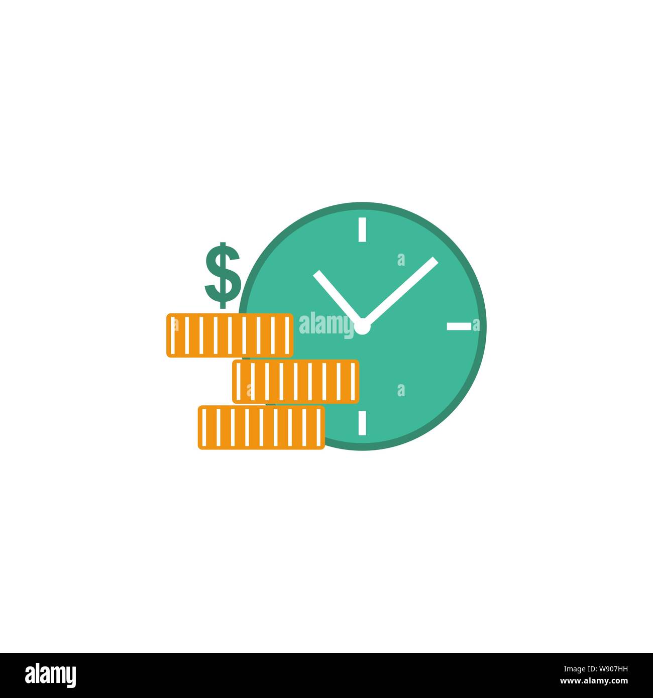 Calendar with payday calculator concept vector isolated illustration ...