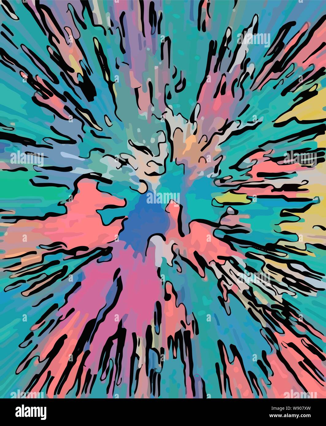 abstract grunge background from color chaotic blurred spots brush ...