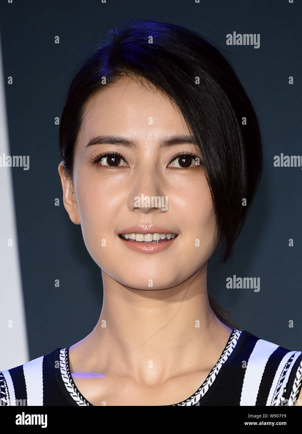 Chinese actress Gao Yuanyuan poses during a press conference for her ...