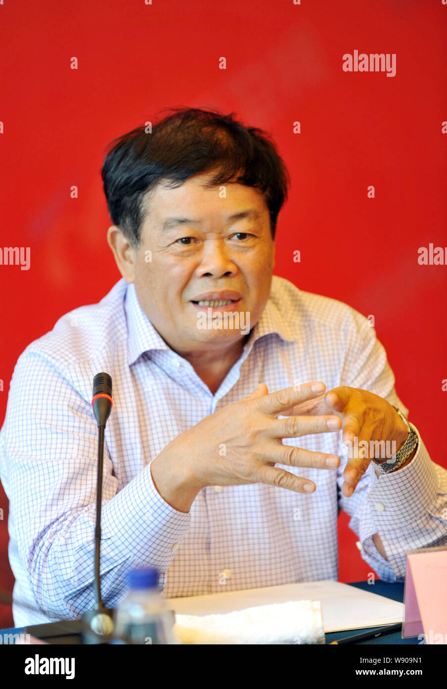 --FILE--Cao Dewang, Chairman of Fuyao Glass Industry Group Co., Ltd ...