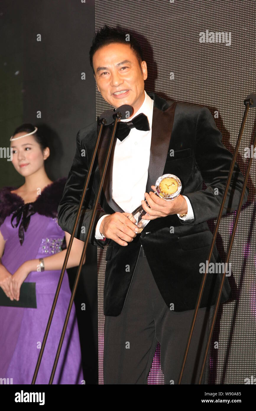 Hong Kong actor Simon Yam speaks during the 6th Macau International ...