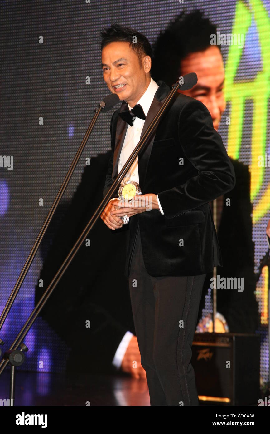 Hong Kong actor Simon Yam speaks during the 6th Macau International ...