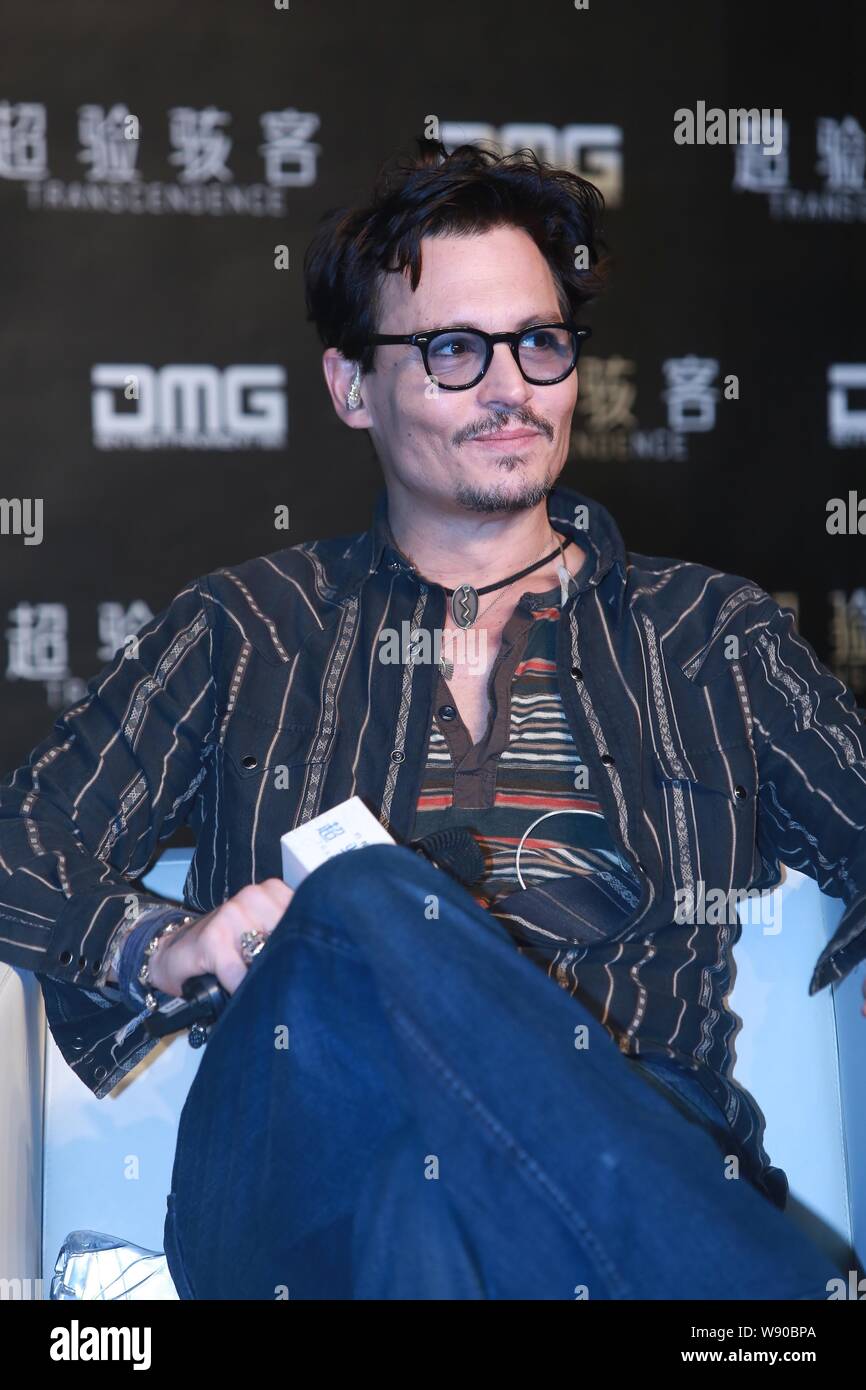 American actor Johnny Depp attends a press conference for his movie ...