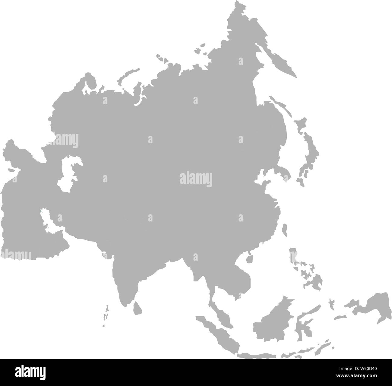 Asia outline world map - Vector illustration Stock Vector Image & Art ...