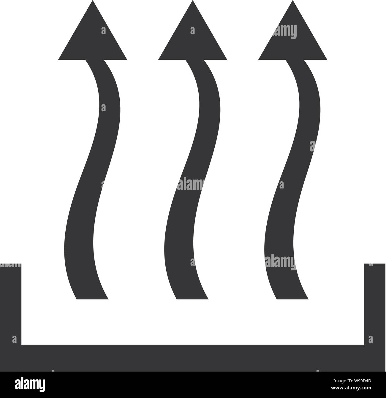 Heat icon three arrow up concept on white back Stock Vector Image & Art ...