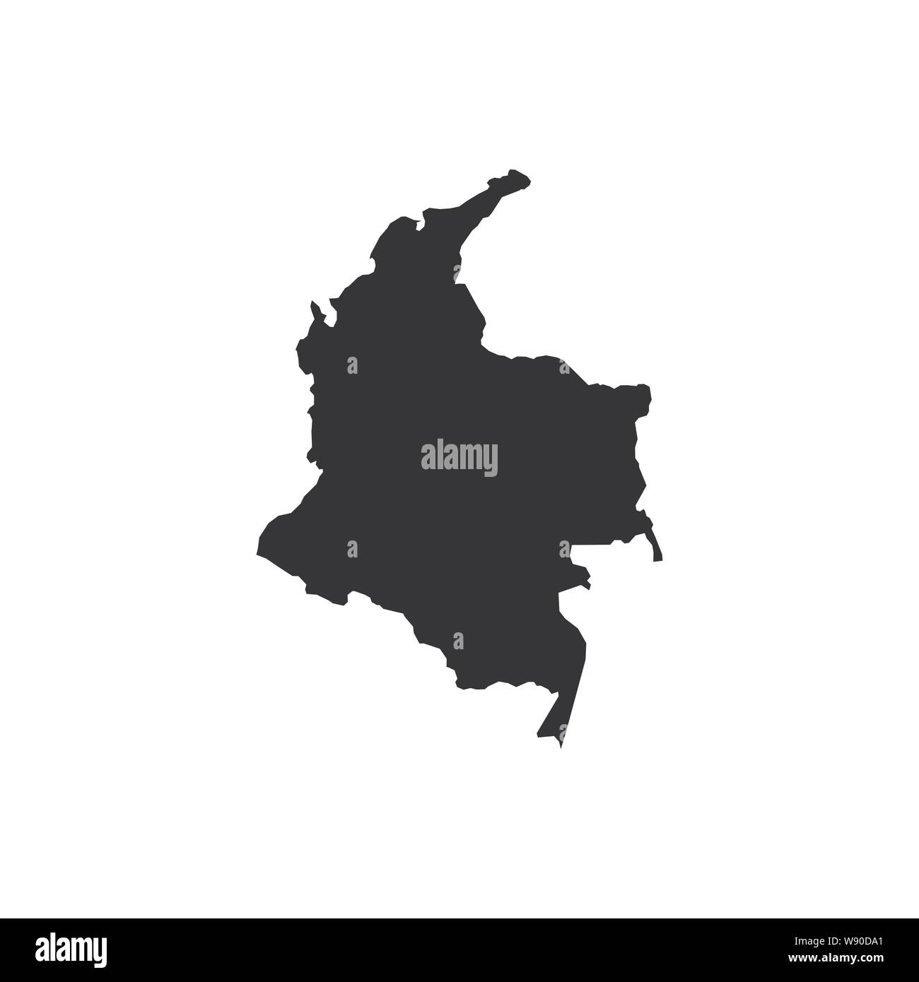 Colombia map on white background - Vector illustration Stock Vector ...