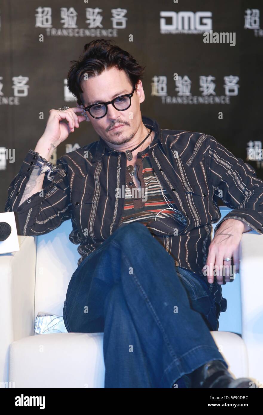 American actor Johnny Depp attends a press conference for his movie ...