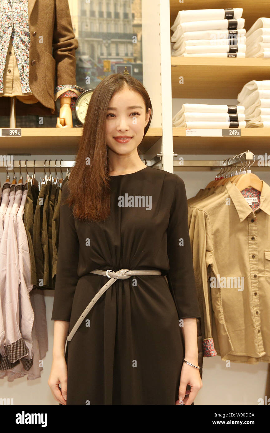 Chinese actress Ni Ni poses at a launch event for new collections of ...