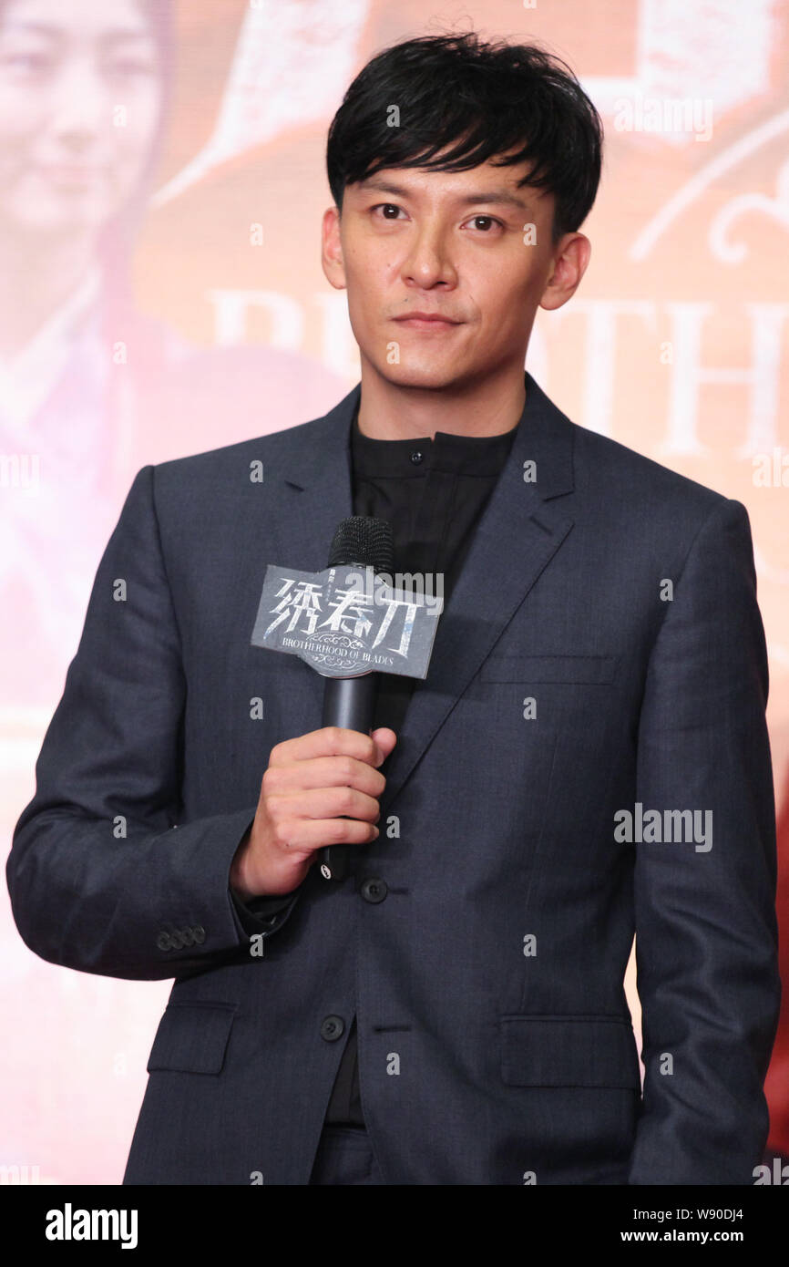 Taiwanese actor Chang Chen poses during a press conference for his new ...