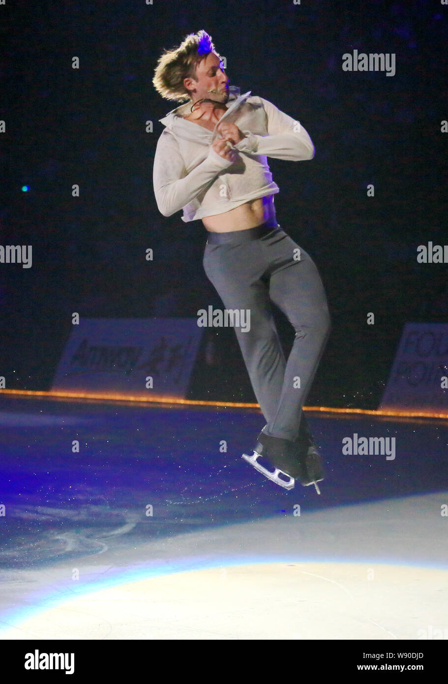 Russian figure skater Evgeni Viktorovich Plushenko performs during the ...