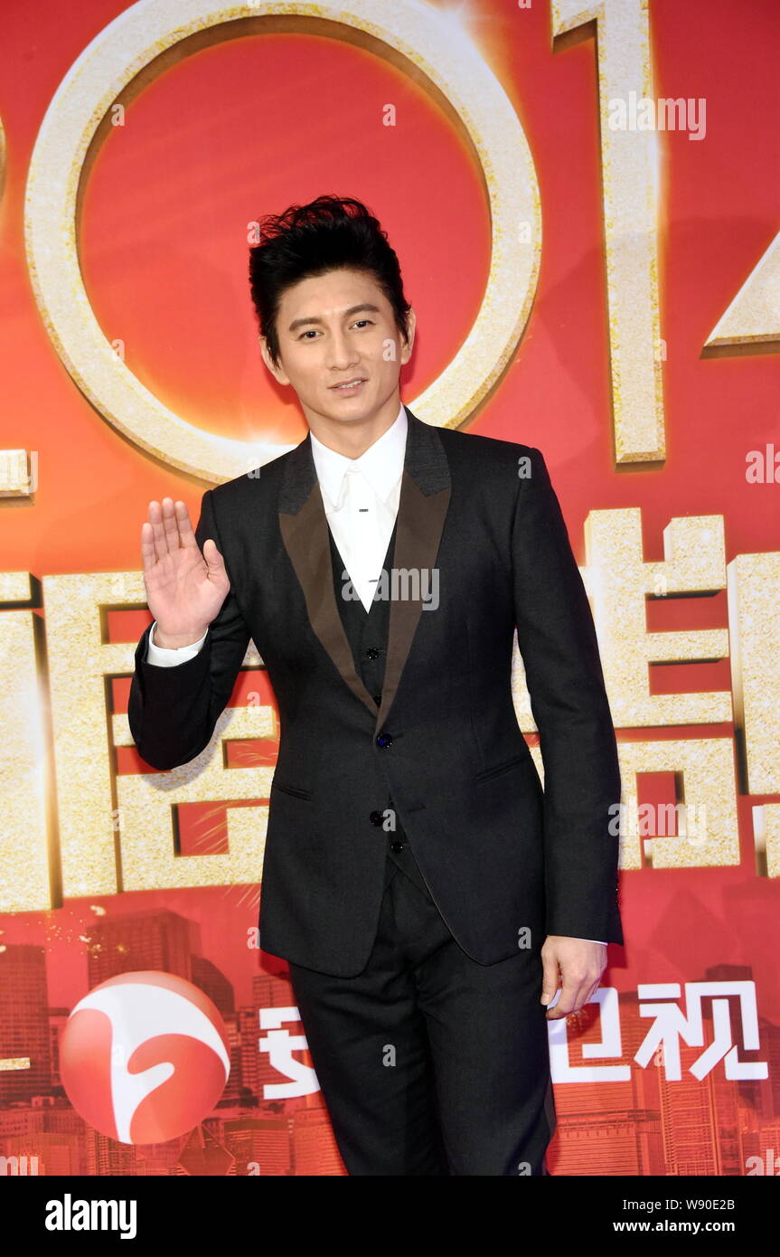 Taiwanese singer and actor Nicky Wu poses on the red carpet as he ...