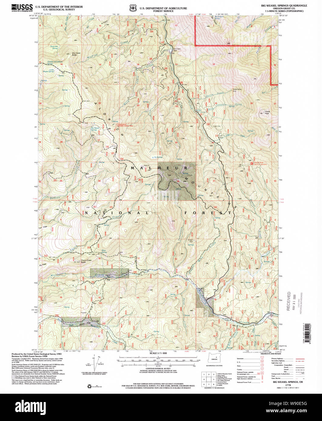 Big springs map hi-res stock photography and images - Alamy