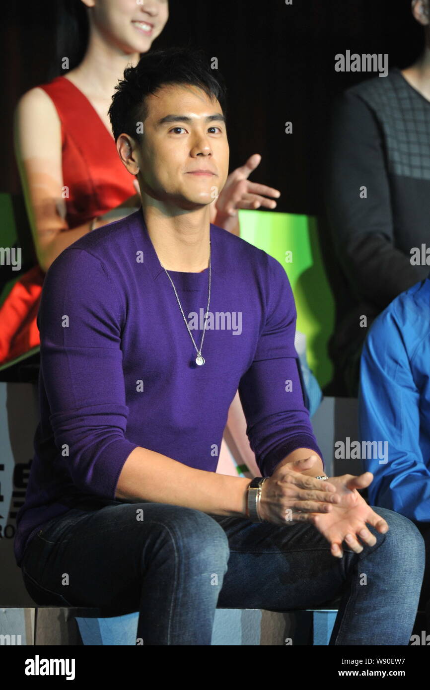 Taiwanese actor Eddie Peng poses during a press conference for his new ...