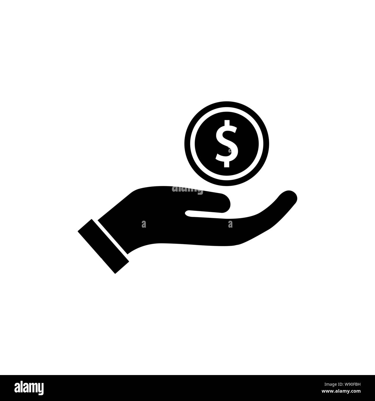 money in hand icon symbol vector Stock Vector Image & Art - Alamy