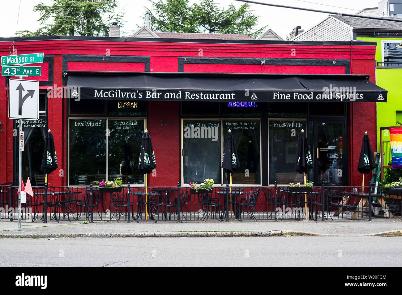 Downtown Madison Park, Madison Park, Seattle Stock Photo - Alamy
