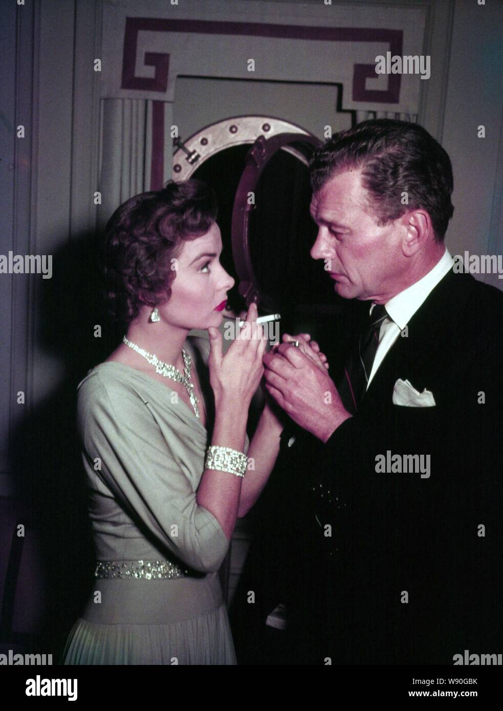 JOSEPH COTTEN and JEAN PETERS in A BLUEPRINT FOR MURDER (1953 ...