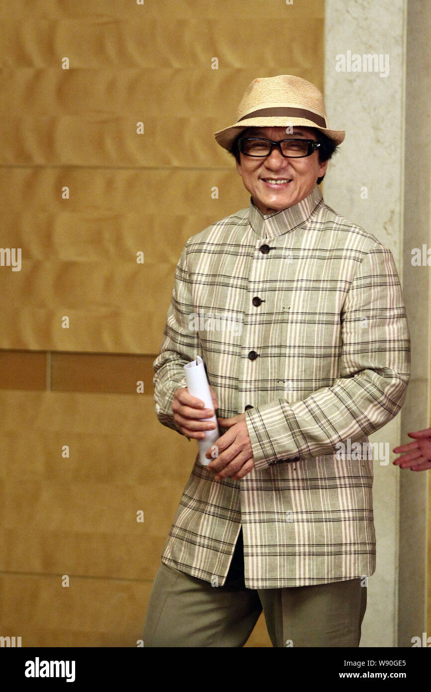 Hong Kong actor Jackie Chan smiles at a press conference for Jackie ...