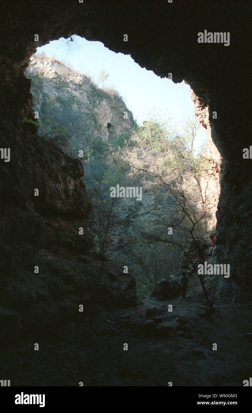 View of the Peking Man Site at Zhoukoudian, Beijing, China Stock Photo ...
