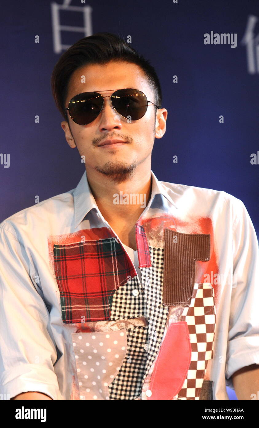 Hong Kong actor Nicholas Tse poses during a press conference for his ...