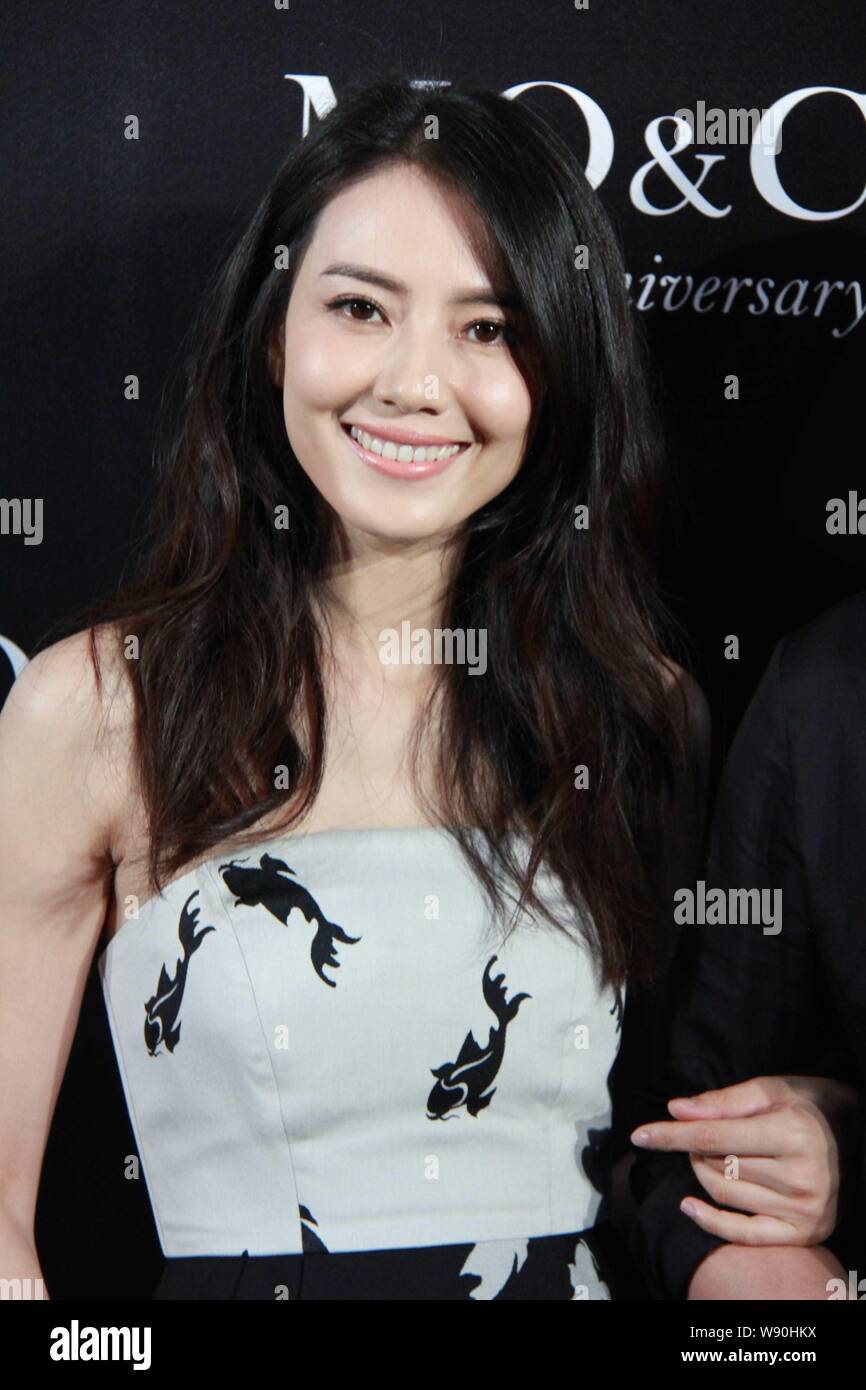 Chinese actress Gao Yuanyuan poses at a fashion event for the 10th ...