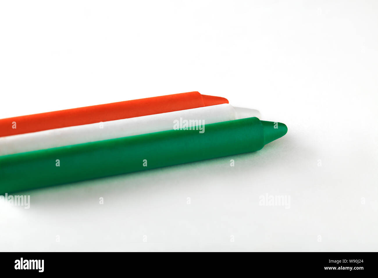 Crayons representing Indian Flag Stock Photo - Alamy